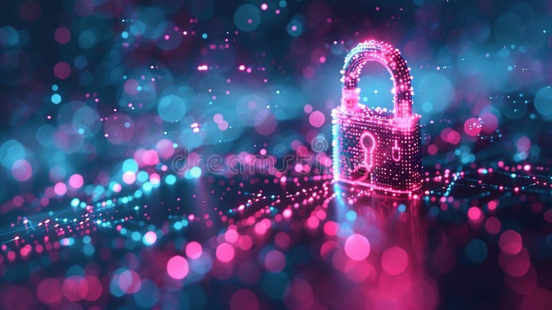 Digital Image of the Lock. the Concept of Aesthetic Security. Big Data ...