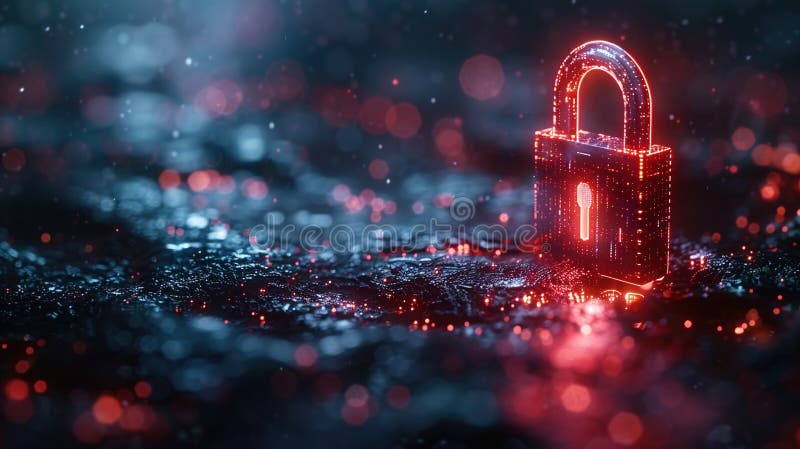 Digital Image of the Lock. the Concept of Aesthetic Security. Big Data ...