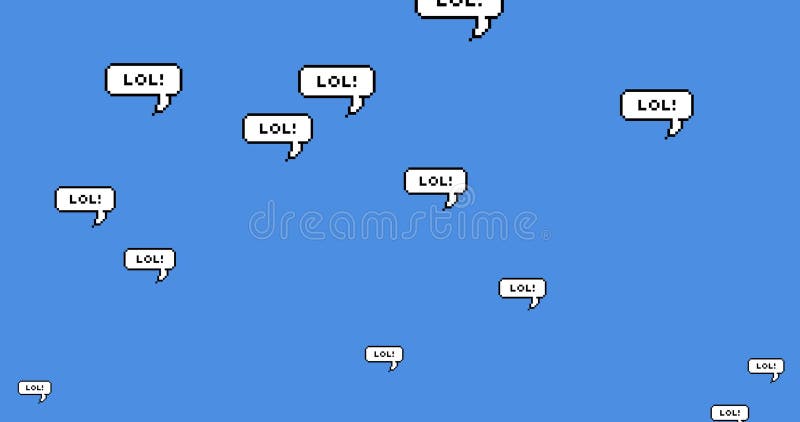 Digital Image of Lol Text on Multiple Speech Bubbles Floating Against ...