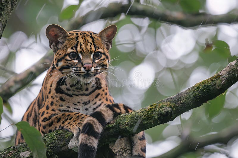 Digital Image of Majestic Ocelot, with Its Distinctive Leopard Spots ...