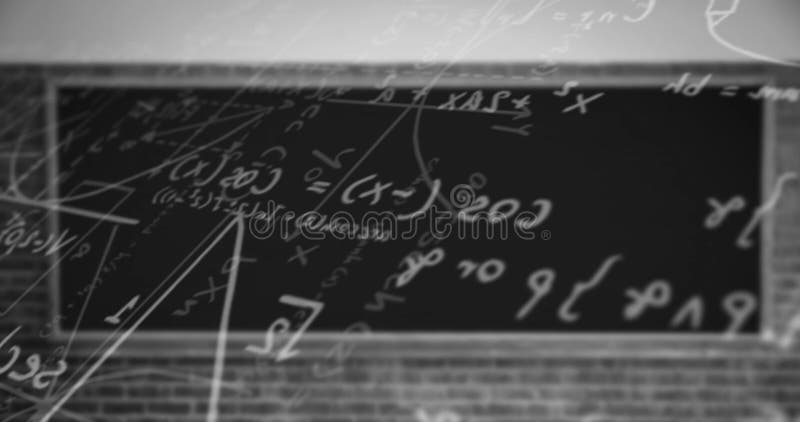 Digital Image of Mathematical Equations and Diagrams Floating Against ...