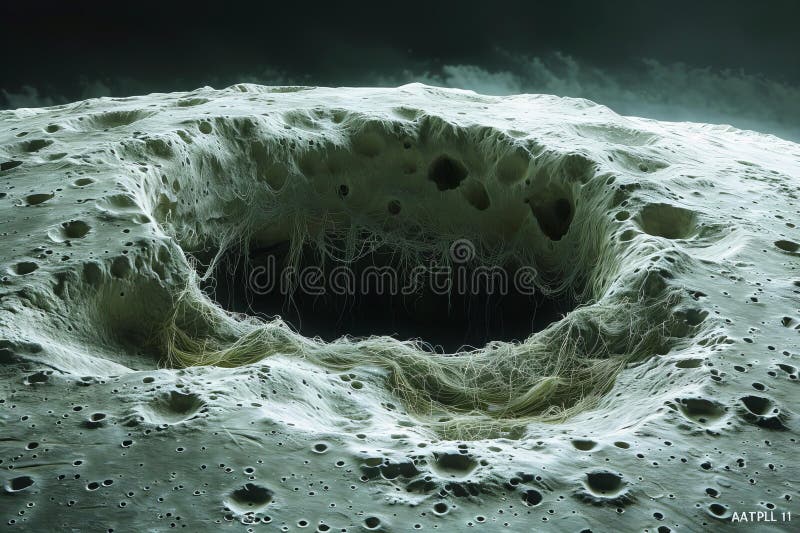 Digital Image of of the Moon S Outer Surface with Crater and Hole Stock ...