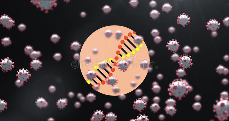 Digital Image of Multiple Cells Floating Against Grid Digital Icons on ...