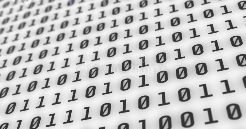 Digital Image of Multiple Changing Numbers Against Binary Coding Data Processing Stock Image ...