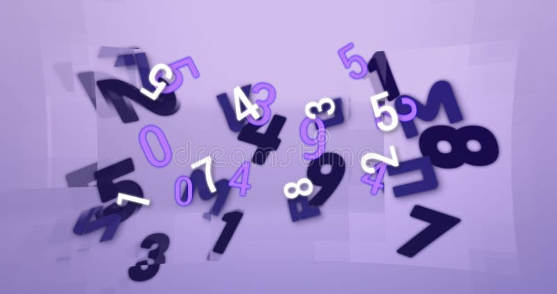 Digital Image of Multiple Changing Numbers and Alphabets Against Blue ...