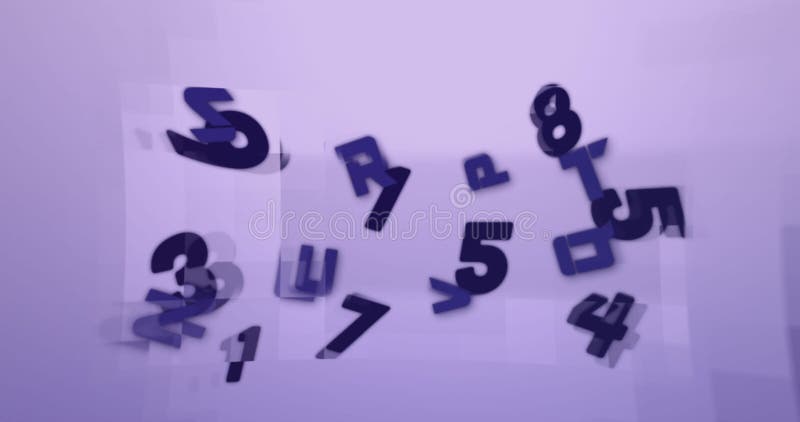 Digital Image of Multiple Changing Numbers and Alphabets Against Blue ...