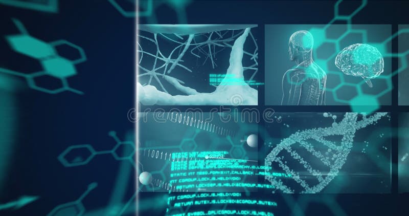 Digital Image of Multiple Screens with Medical Data Processing Against ...