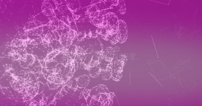 Digital Image of Network of Connections Floating Against Purple ...