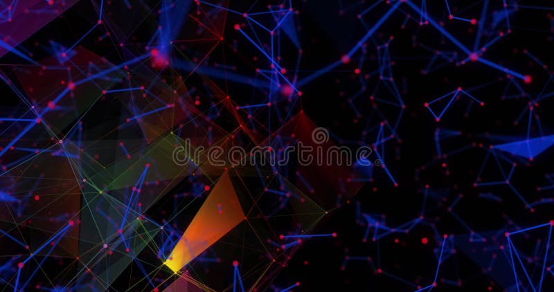 Digital Image of Network of Connections and Plexus Networks Floating ...
