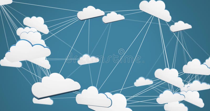 Multiple Cloud Connection stock vector. Illustration of desktop - 29430424