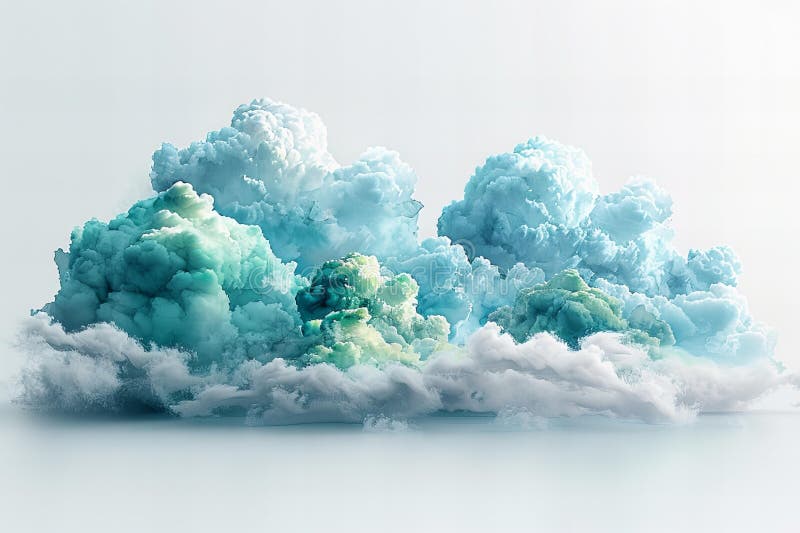 Digital Image of One Small Cloud Isolated on White Background ...