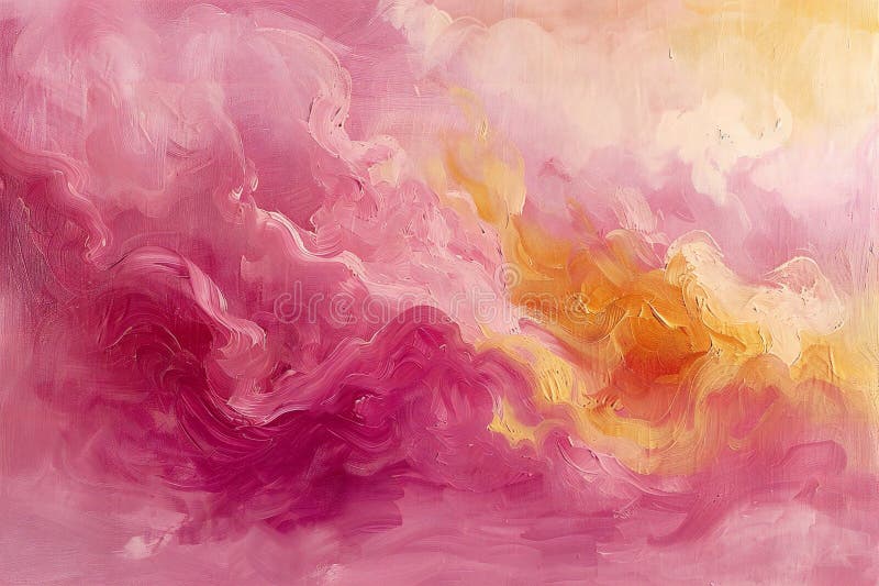 Digital Image of Pink and Yellow Abstract Painting Background, High ...