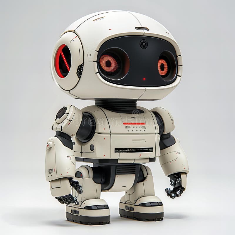 Digital Image of Robot , Isolated on White Background , High Quality ...