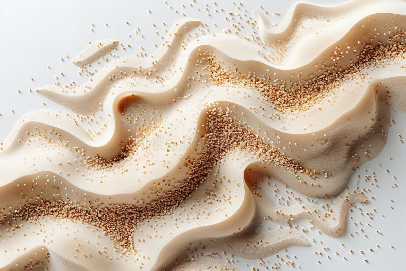 Digital Image of Sand Particles on White Background, Simple ...