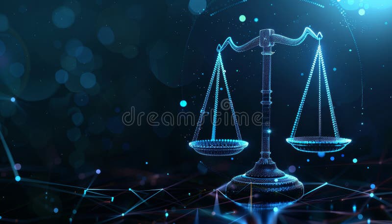 A Digital Image of a Scale with a Blue Background by AI Generated Image ...