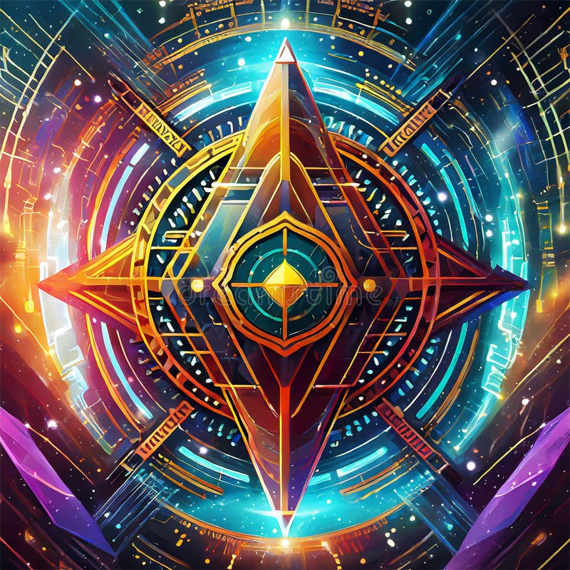 Digital Image of a Sci Fi Symbol Stock Illustration - Illustration of ...