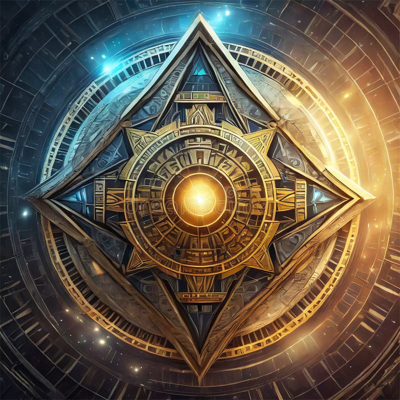 Digital Image of a Sci Fi Symbol Stock Illustration - Illustration of ...