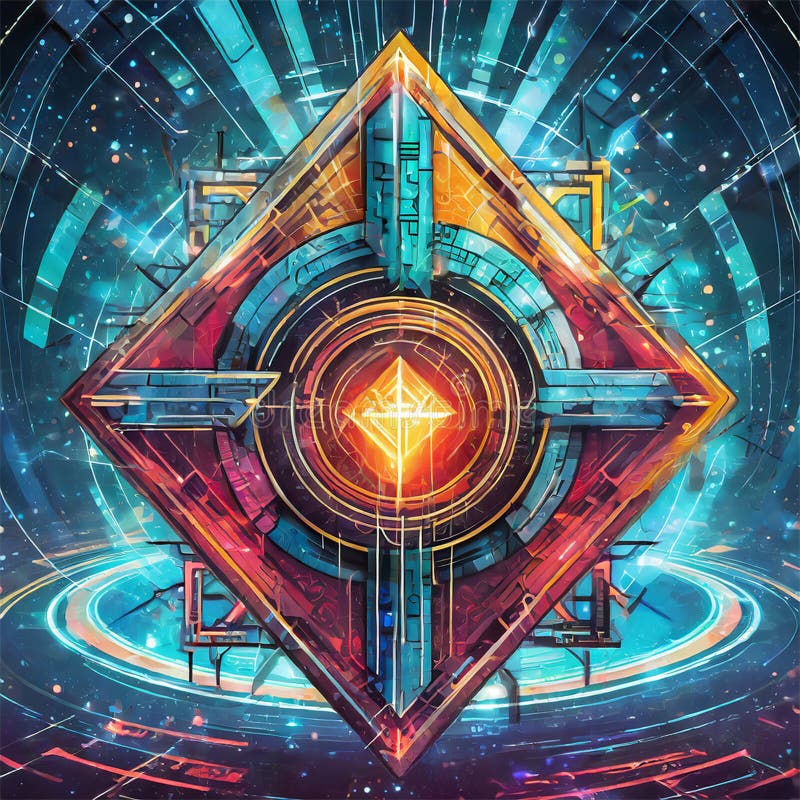 Digital Image of a Sci Fi Symbol Stock Illustration - Illustration of ...