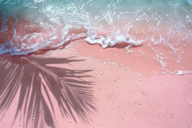 Digital Image of Shadow of Palm Leaf on Sand in the Warm Tropical Beach Stock Illustration ...