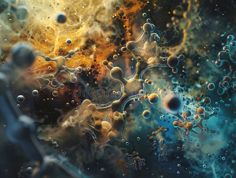 A Digital Image of a Space with Bubbles Stock Image - Image of space, liquid: 314261397