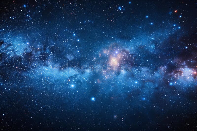 Digital Image of Starry Night Sky, Deep Blue Color, Background Image of ...