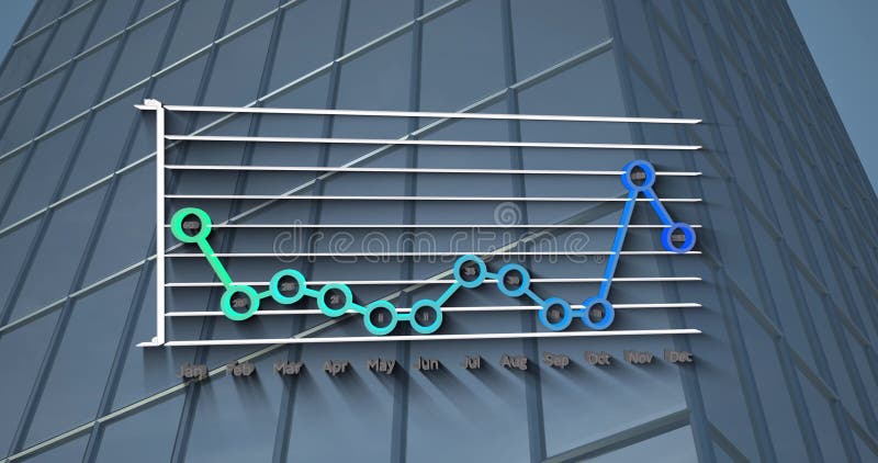 Digital Image of Statistical Data Processing Against Tall Building ...