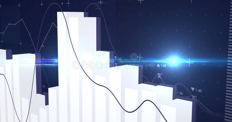 Digital Image of Statistical Data Processing Over Spot of Light Against ...