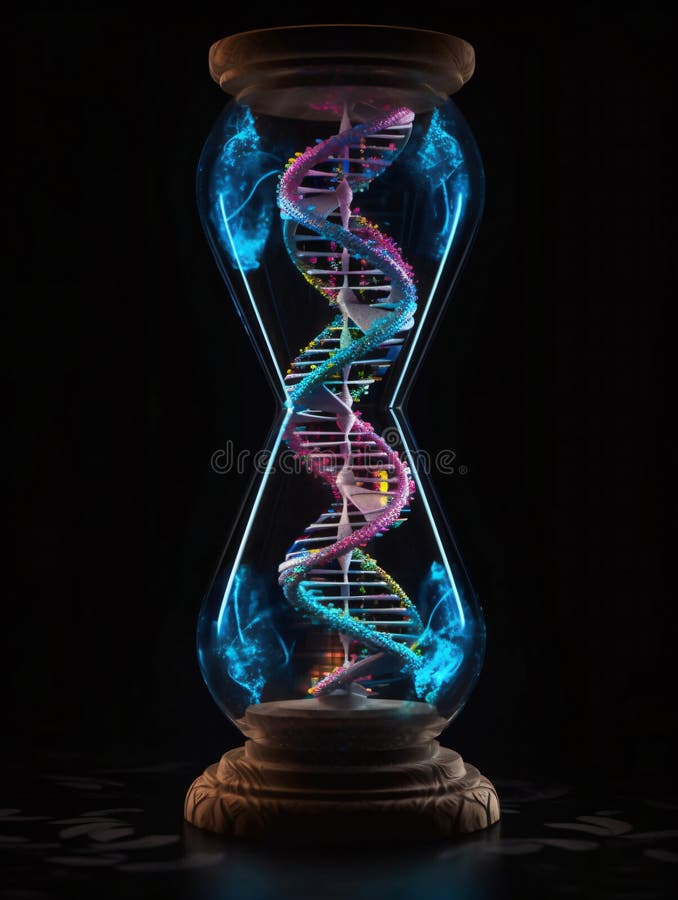 Digital Image of the Structure of DNA with a Generative Art Hologram in ...