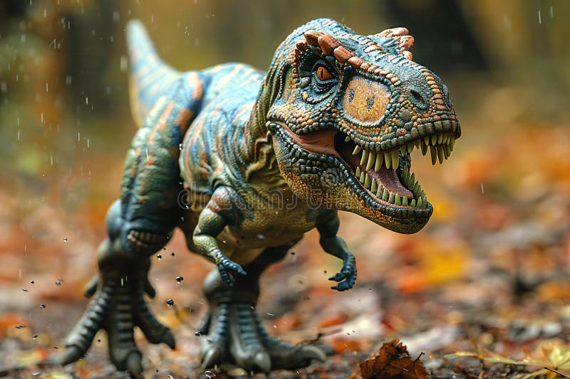 Digital Image of T Rex Toy is Shown with All Four Out, High Quality ...