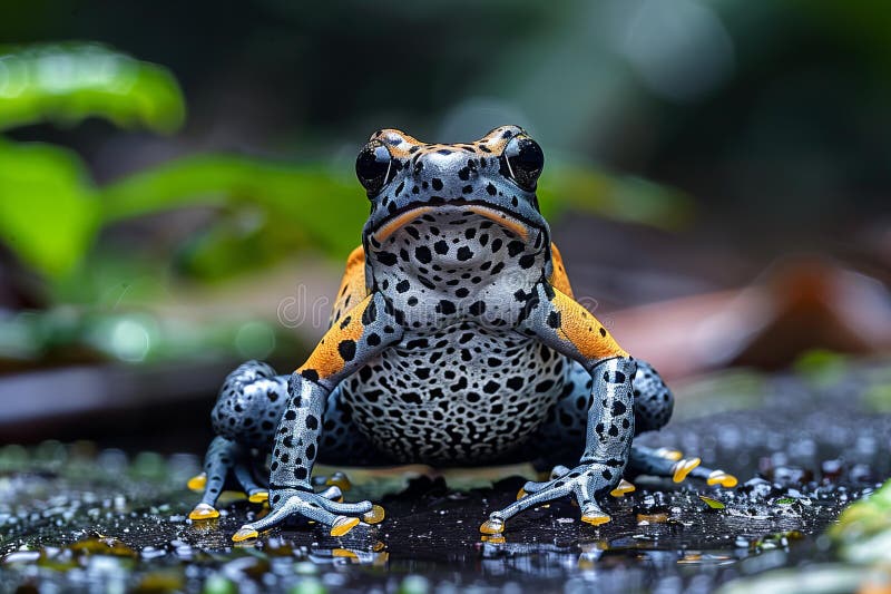 Digital Image of Tiny Frog that Walks in a Tropical Rainforest, High ...