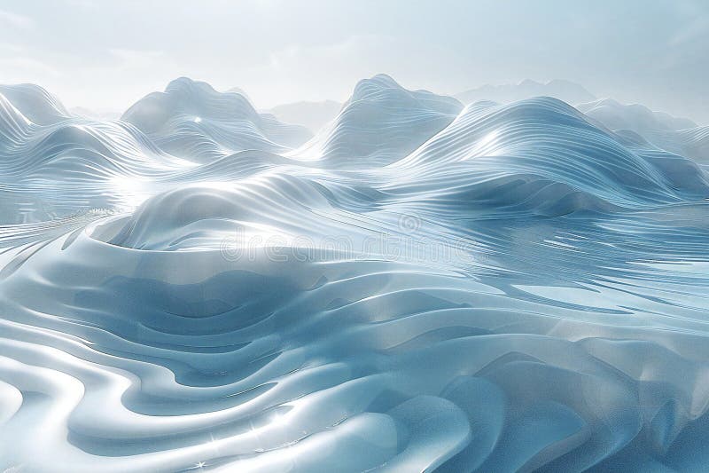 Digital Image of White Water with Ripples with Natural Elements, High ...