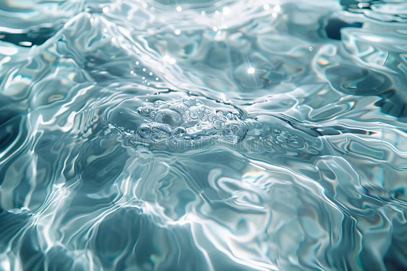 Digital Image of White Water Texture, Light Reflection on the Surface ...