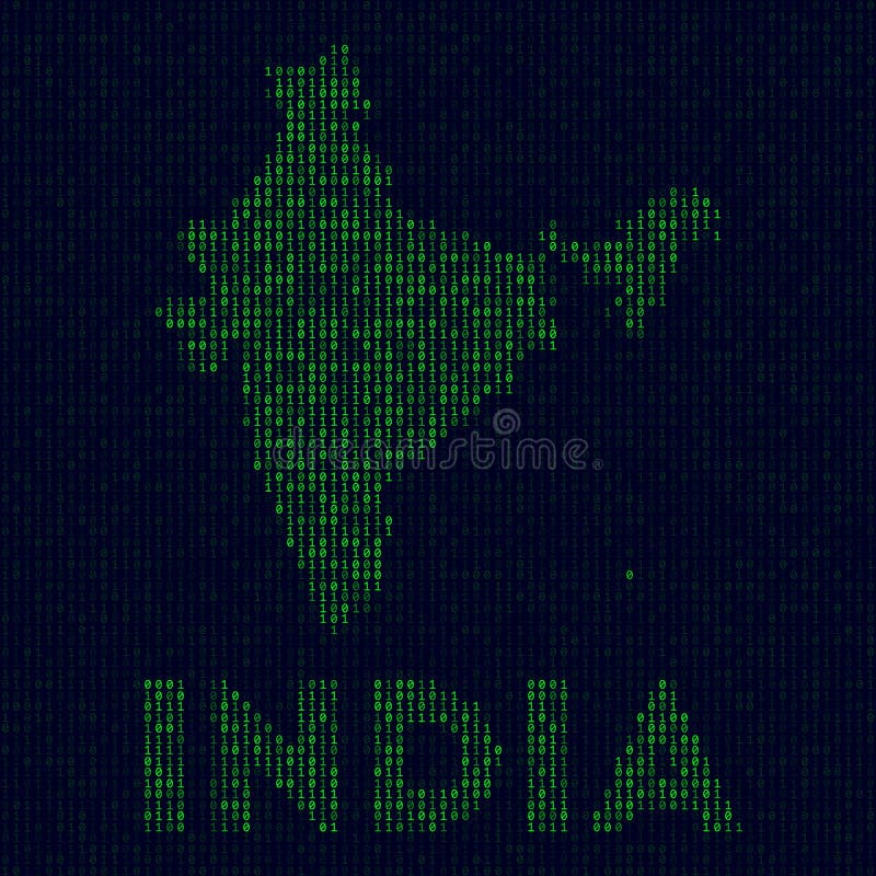 Digital India logo. illustration de vecteur. Illustration du binaire ...