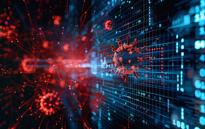 Digital Infection .Computer Virus Stock Photo - Image of computer, icon ...