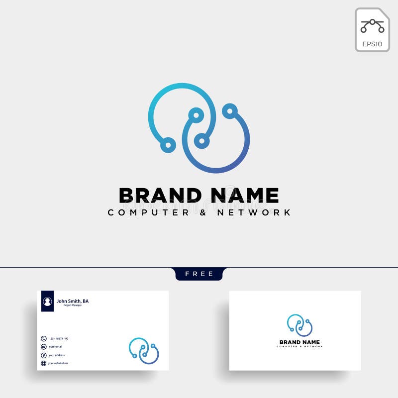 Digital Infinity Network Logo Template Vector Illustration Icon Element ...
