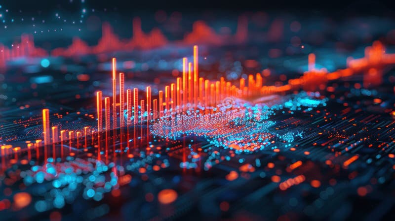 A Digital Infographic with a Globe, Graphs, and Statistical Data ...