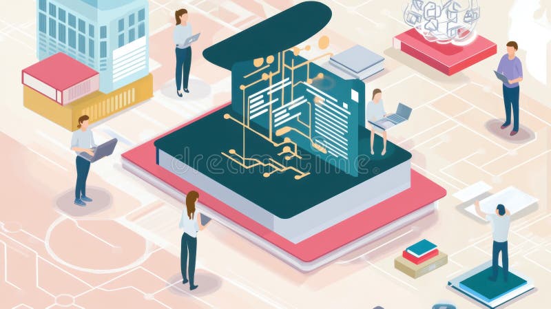 Digital Information Age stock illustration. Illustration of innovation ...