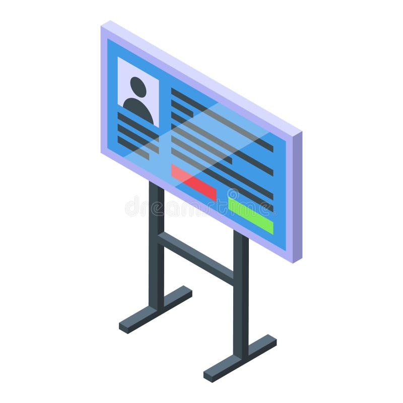 Digital Information Board Showing Personal Profile Information ...