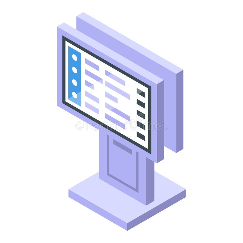 Digital Information Board Showing Train Schedule in Station Hall Stock ...