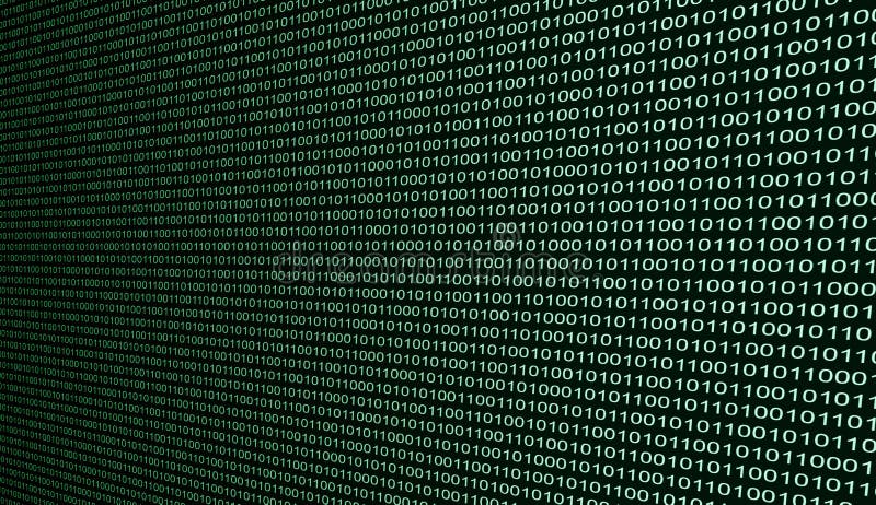 Digital Information on Computer Screen Stock Illustration ...