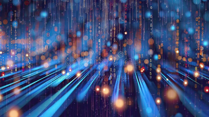 Digital Information Concept - Binary Code Background Stock Footage ...