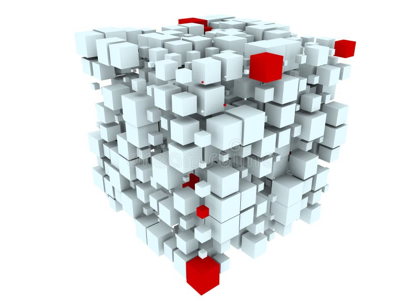 Digital Information Cube stock illustration. Illustration of cube ...