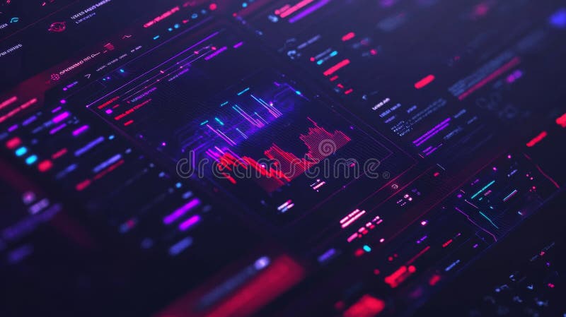 Digital Information and Data Processing are Visible on Transparent ...