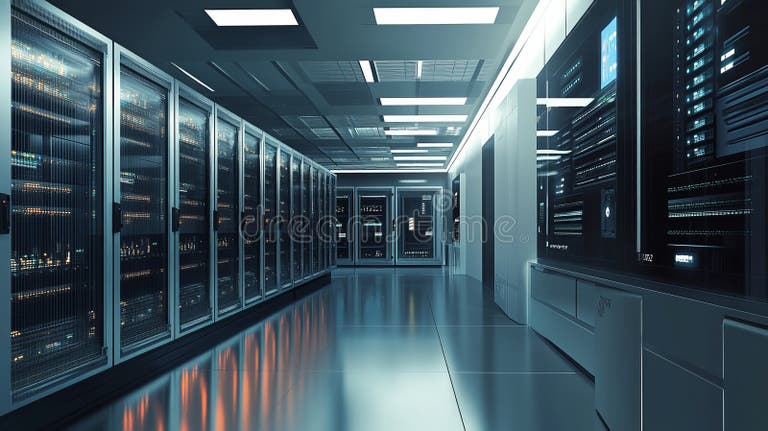 Digital Information Flows through Network and Data Servers Behind ...