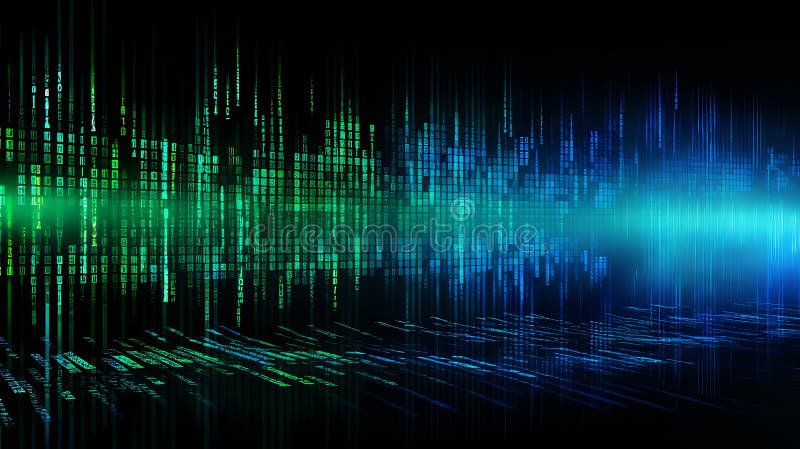 Blue Grid Blurred Binary Code Background Stock Illustrations – 46 Blue Grid Blurred Binary Code ...