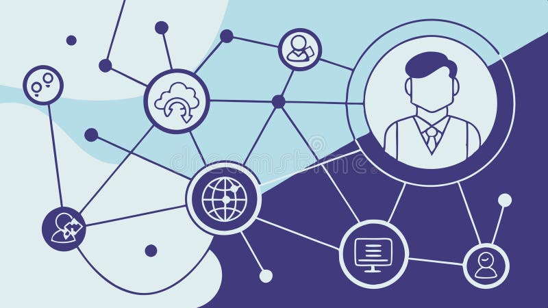Network Database System, Illustrating Data Management and Digital ...