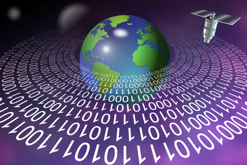 Digital Information Technology Stock Illustration - Illustration of ...