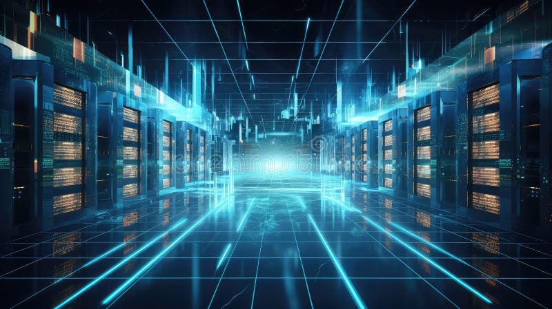 Digital Information Technology Background Stock Illustration ...