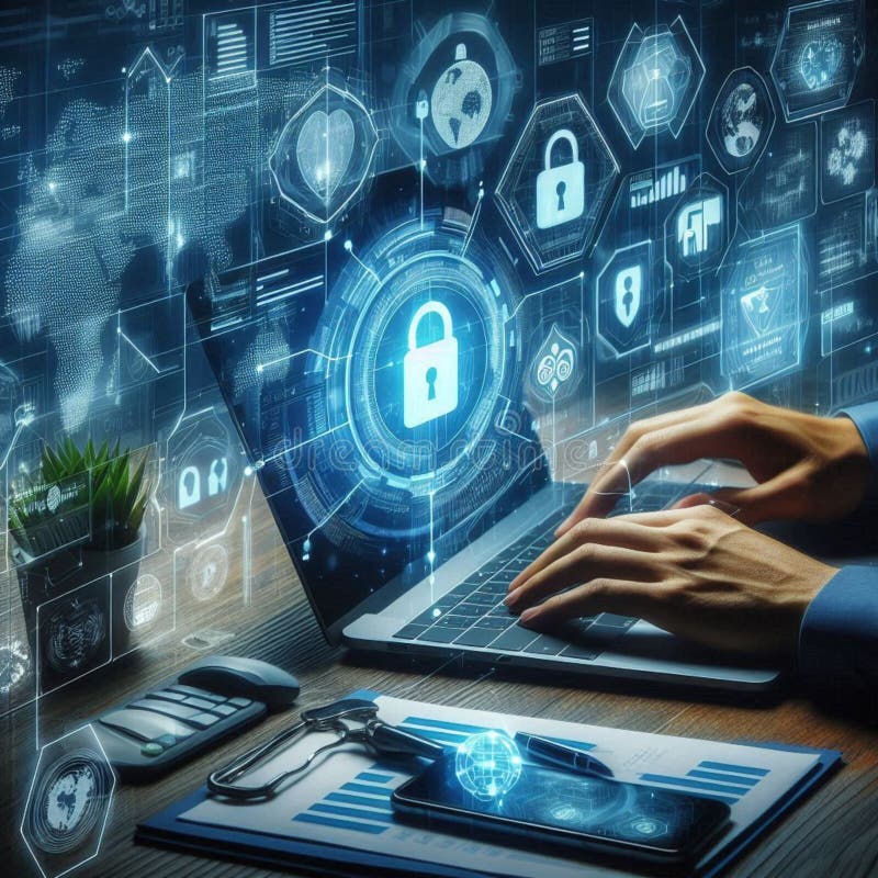 Digital Information Technology Concept. Cybersecurity and Protection ...