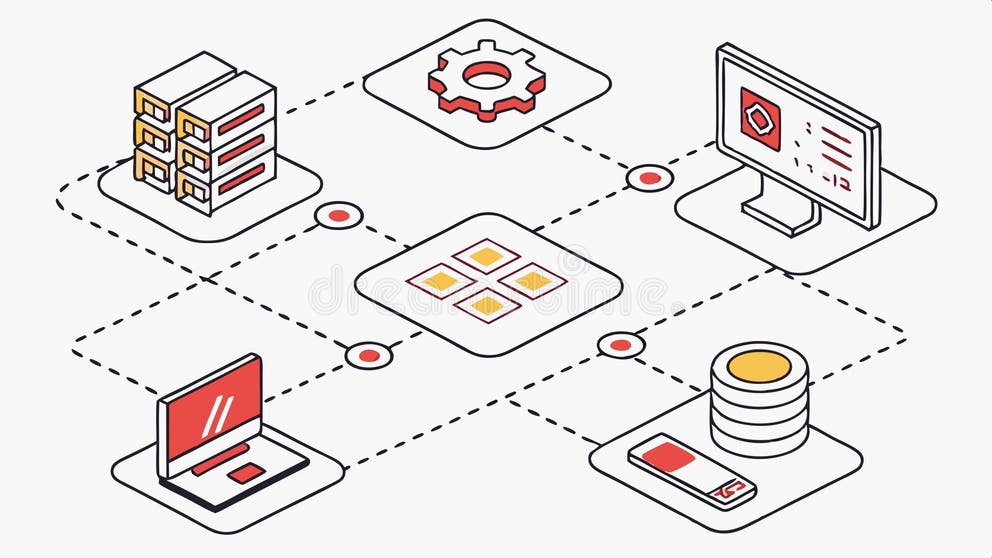 Network Server Racks, Illustrating Data Center and Digital ...
